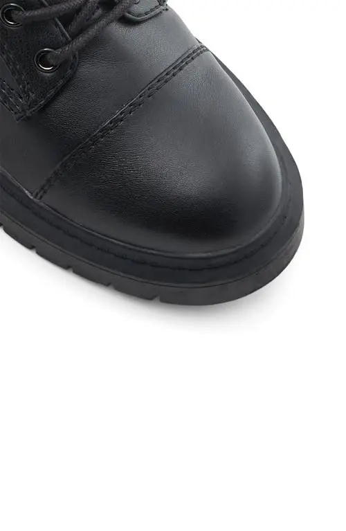 Aldo Cap-toe Combat Boots - Black