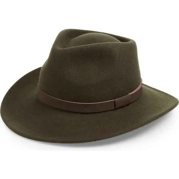 Barbour Crushable Bushman Fedora - Olive