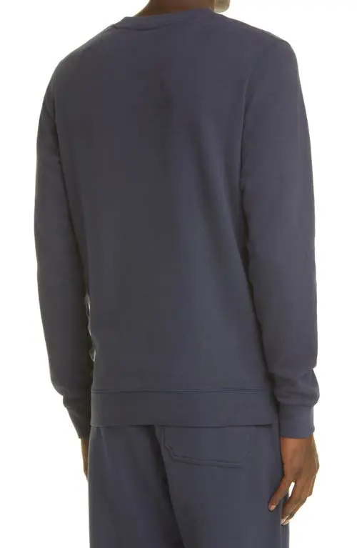 Sunspel French Terry Crewneck Sweatshirt - Navy