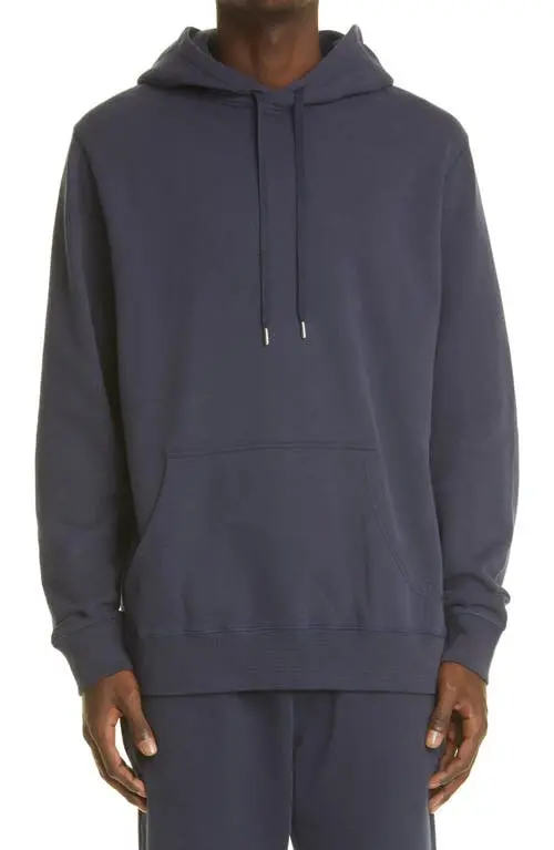 Sunspel French Terry Pullover Hoodie - Navy