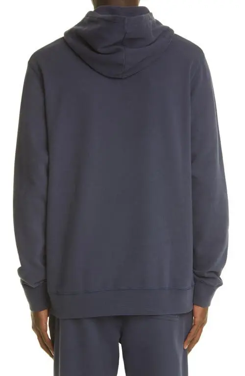Sunspel French Terry Pullover Hoodie - Navy