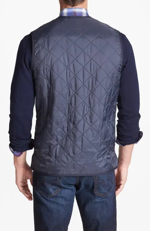 Barbour Polarquilt Relaxed Fit Zip-in Liner Waistcoat - Navy