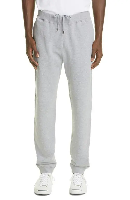 Sunspel French Terry Jogger Sweatpants - Grey Melange
