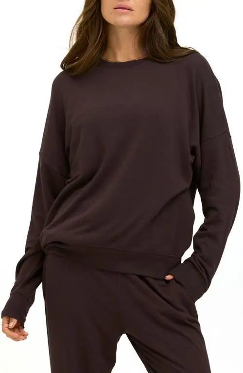 THREADS 4 THOUGHT Cathy Boyfriend Fleece Sweatshirt - Cocoa