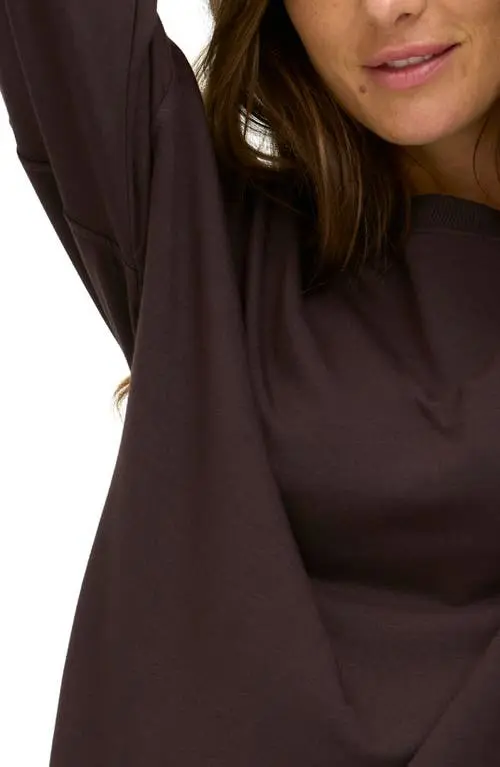 THREADS 4 THOUGHT Cathy Boyfriend Fleece Sweatshirt - Cocoa