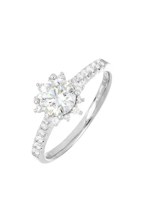 Bony Levy Pavé Diamond & Cubic Zirconia Vintage Solitaire Ring - White Gold/diamond