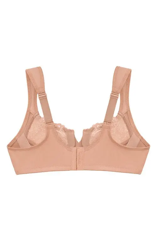 GLAMORISE Wonderwire® Low Cut Lace Underwire Bra - Cappuccino