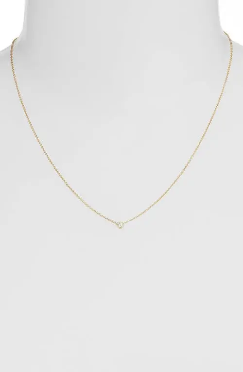 Bony Levy Petite Bezel Diamond Solitaire Necklace - Yellow Gold/ Diamond
