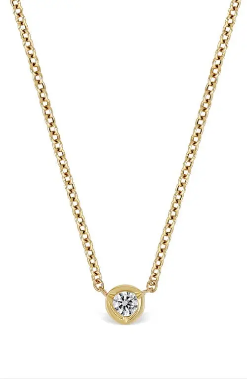 Bony Levy Petite Bezel Diamond Solitaire Necklace - Yellow Gold/ Diamond