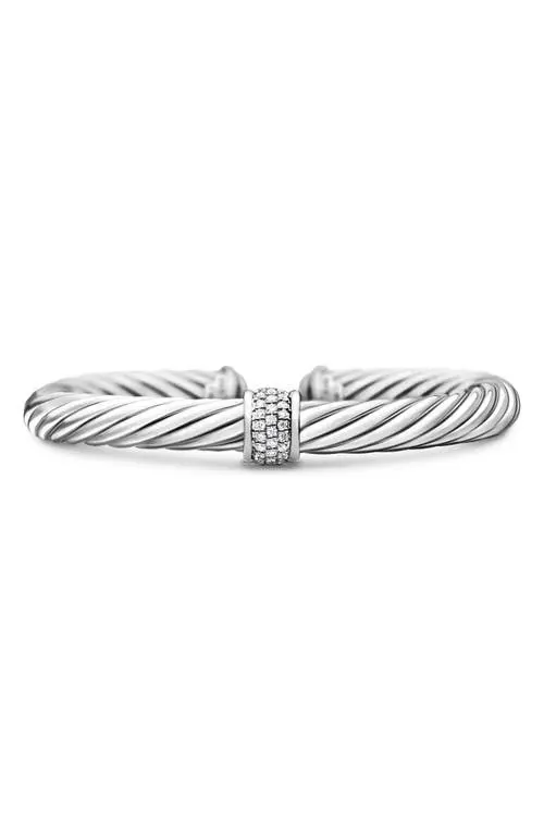 David Yurman Classic Cable Station Bracelet - Diamond