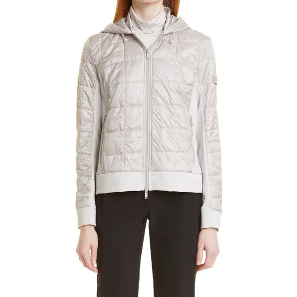 Max Mara Sorbona Mixed Media Jacket - Platinum