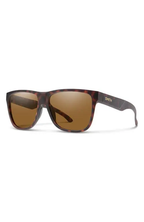 SMITH Lowdown Xl 2 60mm Chromapop™ Polarized Square Sunglasses - Matte Tortoise/brown