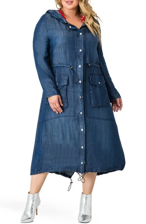 STANDARDS & PRACTICES Nova Tencel® Hooded Maxi Dress - Navy