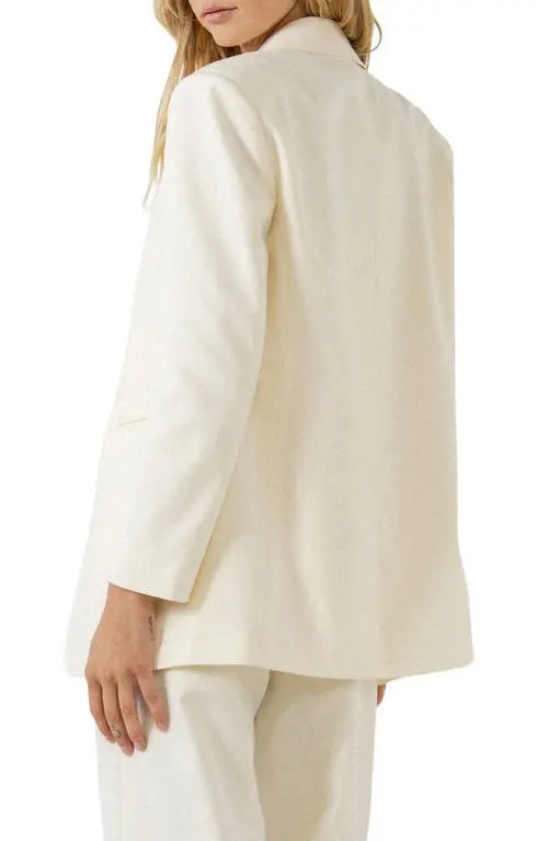 Endless Rose Oversized Single Breasted Blazer - Ivory