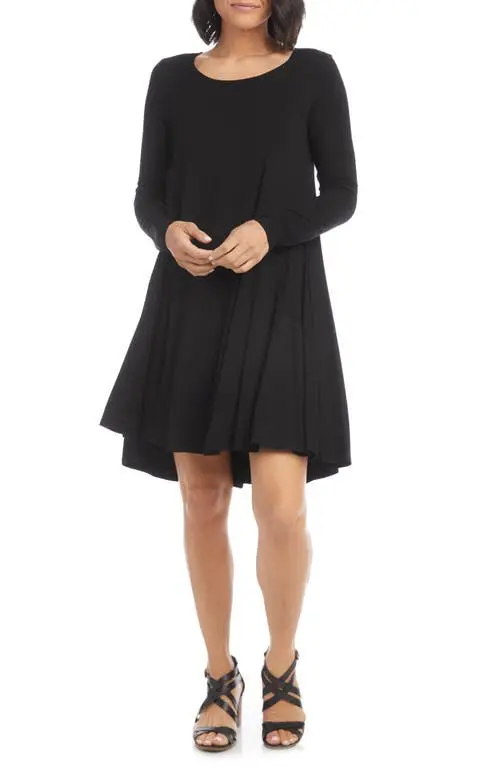 Karen Kane Maggie Long Sleeve Jersey Trapeze Dress