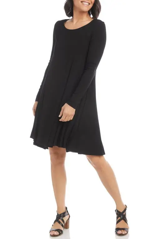 Karen Kane Maggie Long Sleeve Jersey Trapeze Dress