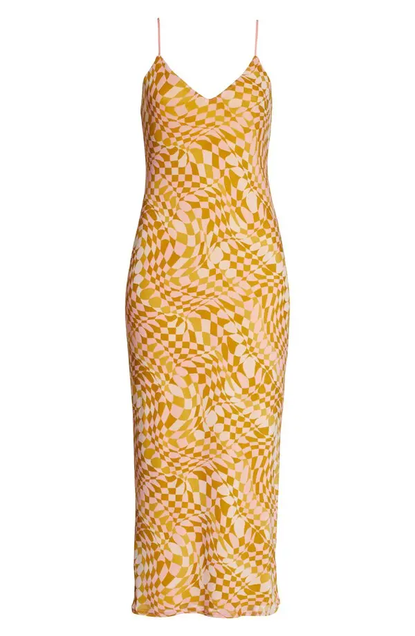 knee length dresses for ladies AFRM Teal Chain Amina Mesh Midi Dress – Dolls Kill main image 1