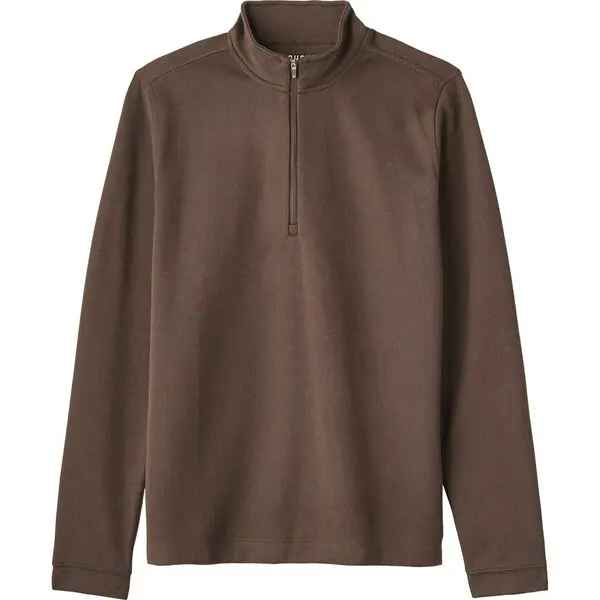 RHONE Commuter Quarter Zip Pullover - Coffee Marle