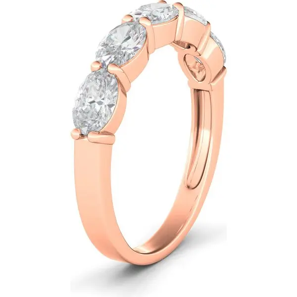 HAUTECARAT Oval Lab Created Diamond Eternity Ring - 1.08 Ctw Rose Gold