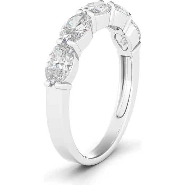 HAUTECARAT Oval Lab Created Diamond Eternity Ring - 1.08 Ctw White Gold