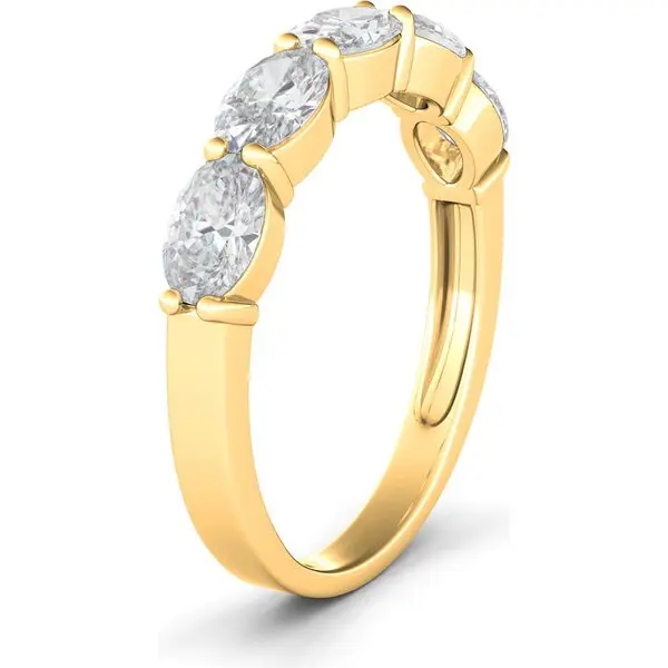 HAUTECARAT Oval Lab Created Diamond Eternity Ring - 1.08 Ctw Yellow Gold