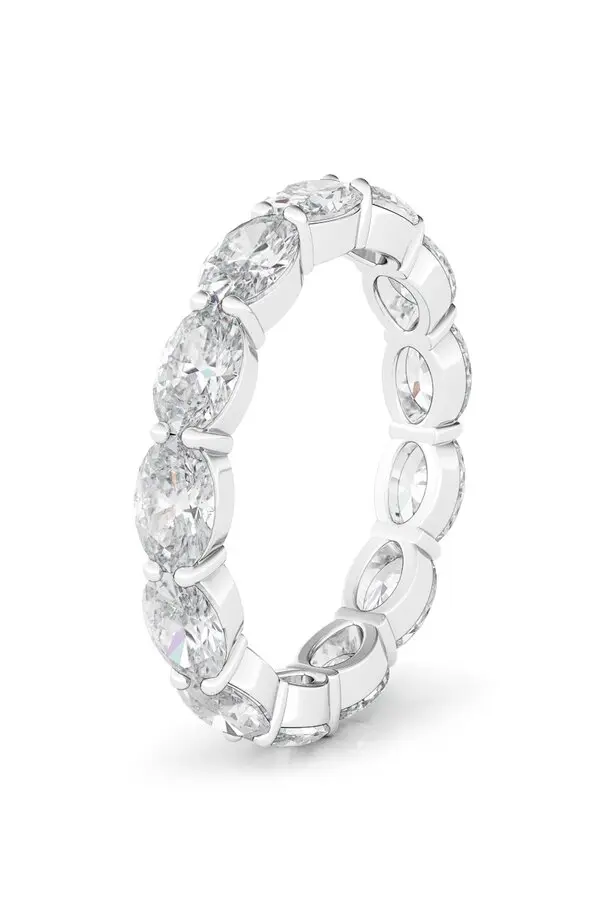 HAUTECARAT Oval Lab Created Diamond Eternity Ring - 2.73 Ctw White Gold
