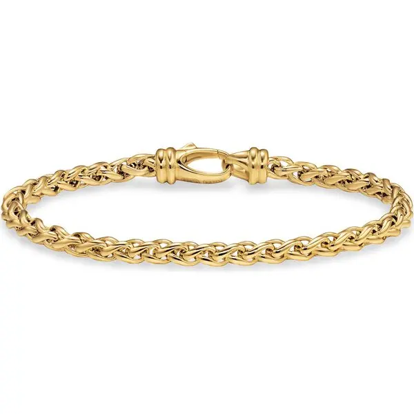 David Yurman Sterling Wheat Chain Bracelet - Gold