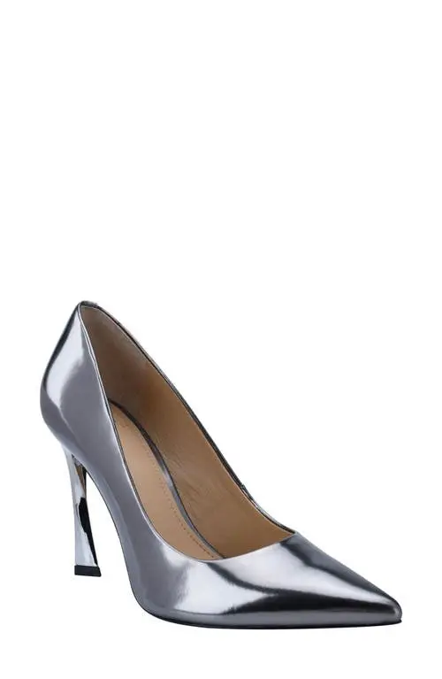 Marc Fisher Sassie Pointed Toe Stiletto Pumps - Pewter