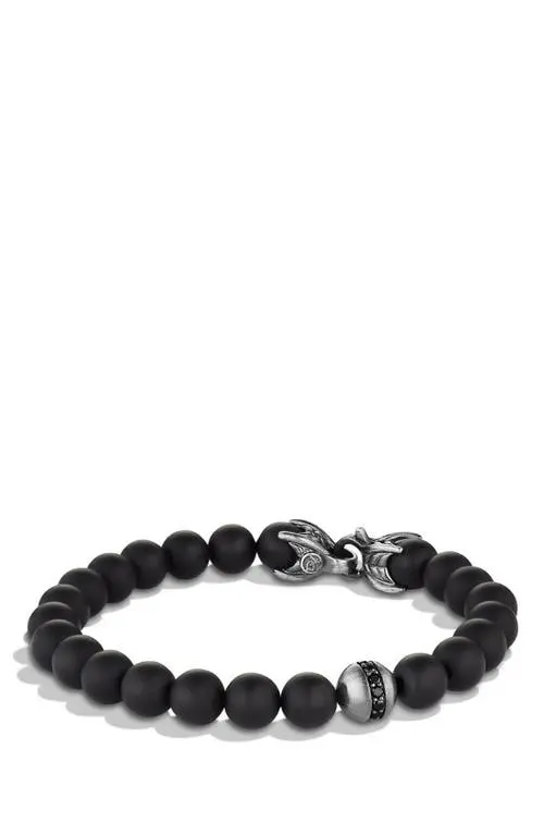 David Yurman Spiritual Beads Bracelet With Black Diamonds - Black Onyx
