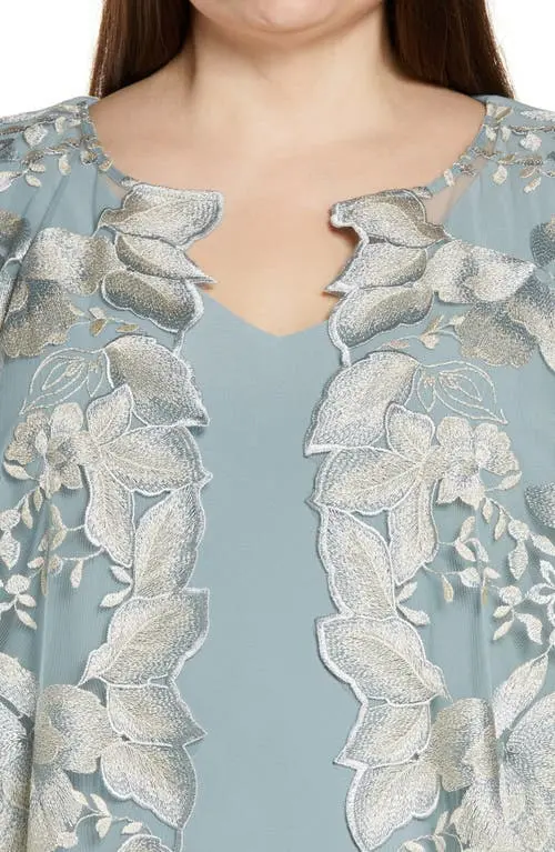 Alex Evenings Embroidered Lace Jacket Dress - Ice Sage | Editorialist