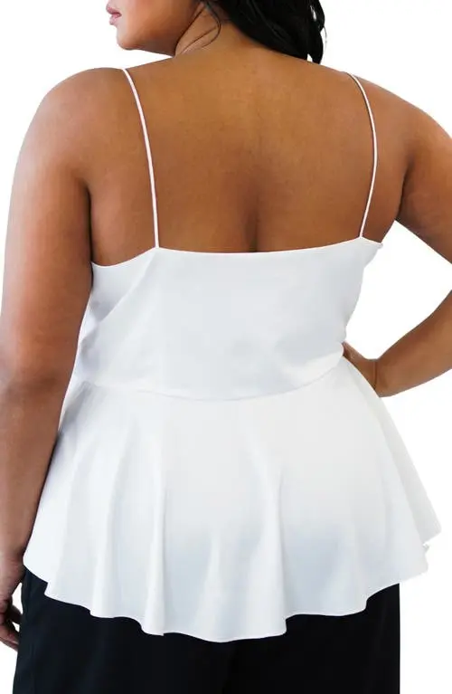 MAREE POUR TOI Silk Peplum Tank