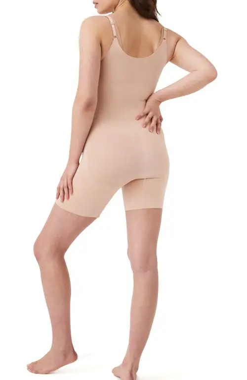 Spanx Spanxsculpt™ Oncore Open-bust Mid-thigh Bodysuit - Soft Beige