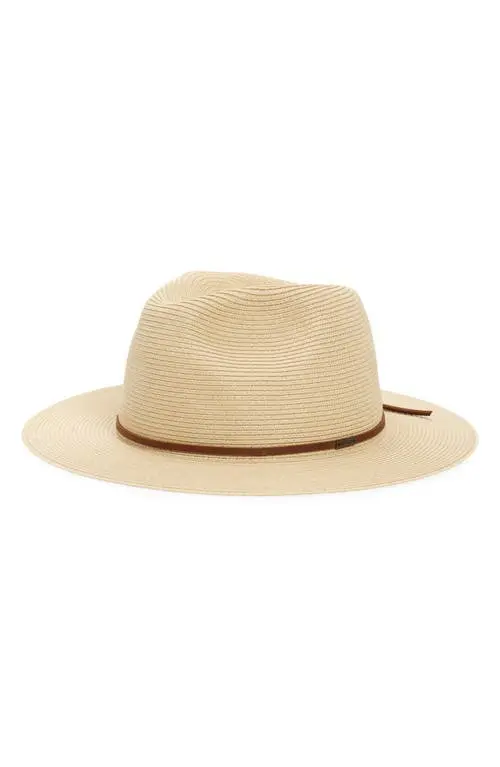 Brixton Wesley Packable Straw Fedora - Tan
