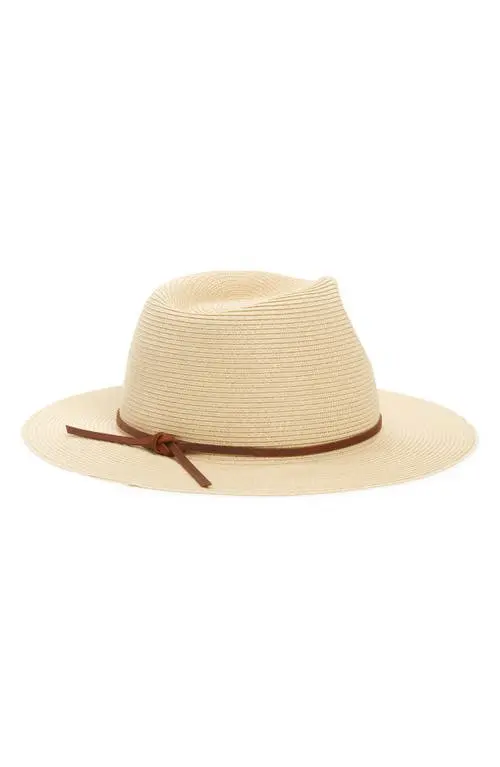Brixton Wesley Packable Straw Fedora - Tan