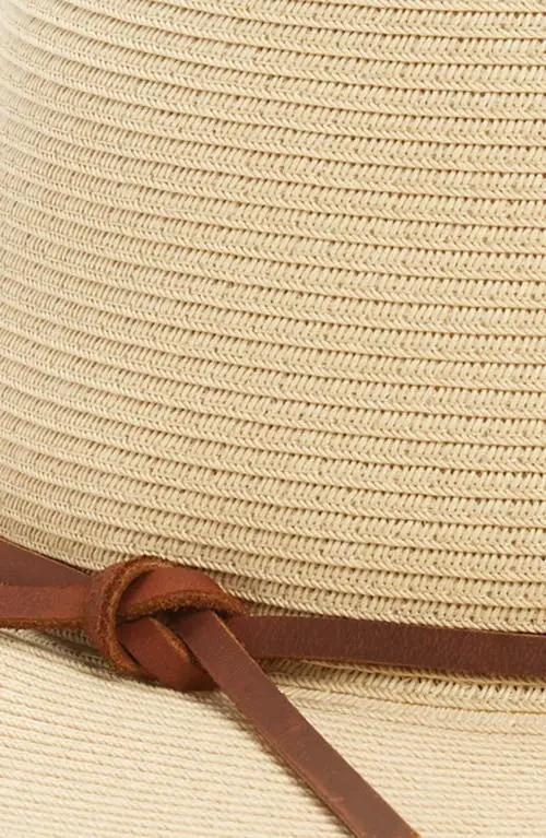 Brixton Wesley Packable Straw Fedora - Tan