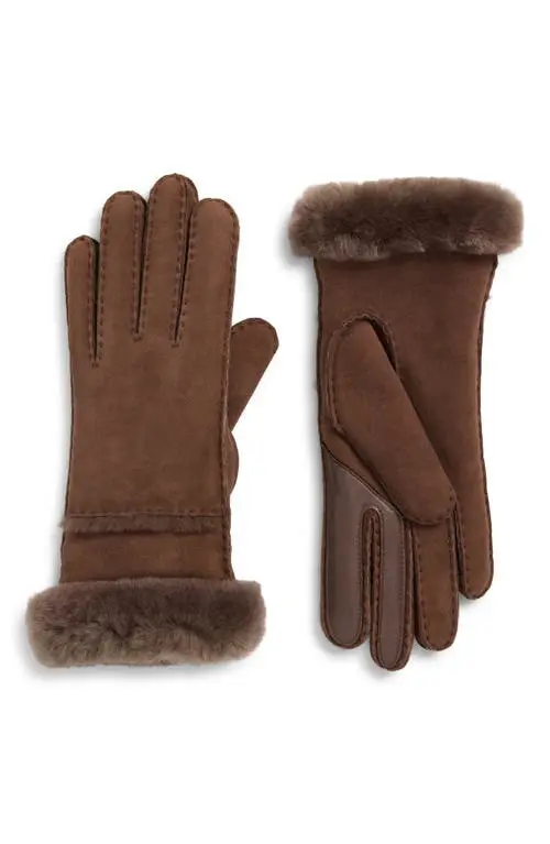 UGG Seamed Touchscreen Compatible Shearling Gloves - Allspice