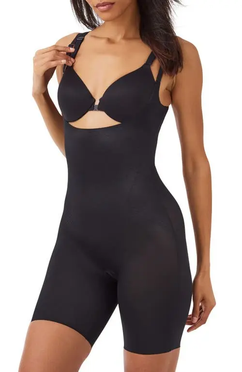 Spanx Spanxshape™ Invisible Open-bust Mid-thigh Bodysuit - Very Black