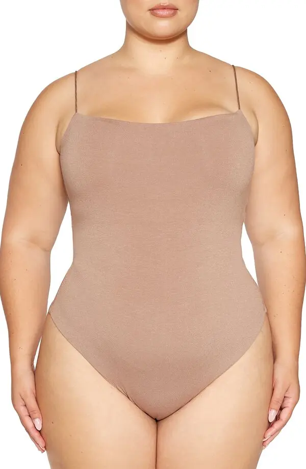 Naked Wardrobe Fine Lines Thong Bodysuit
