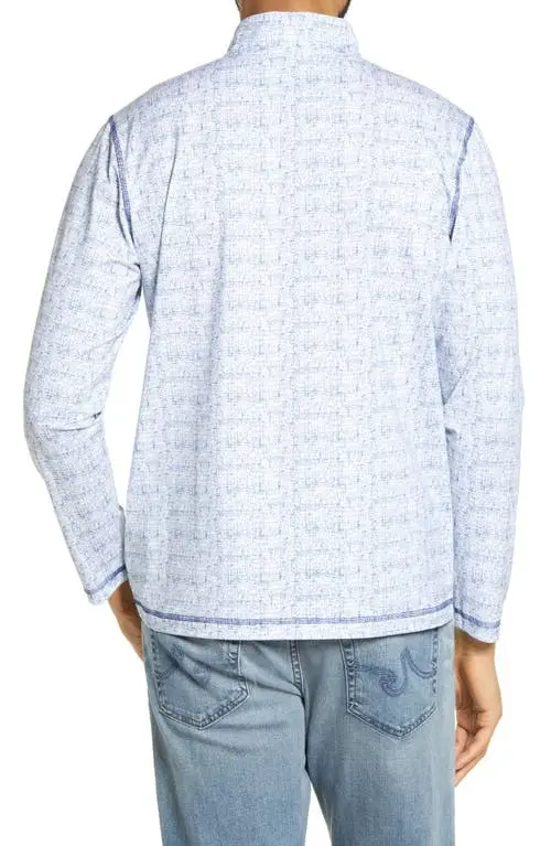 Bugatchi Ooohcotton® Funnel Neck Quarter Zip Pullover