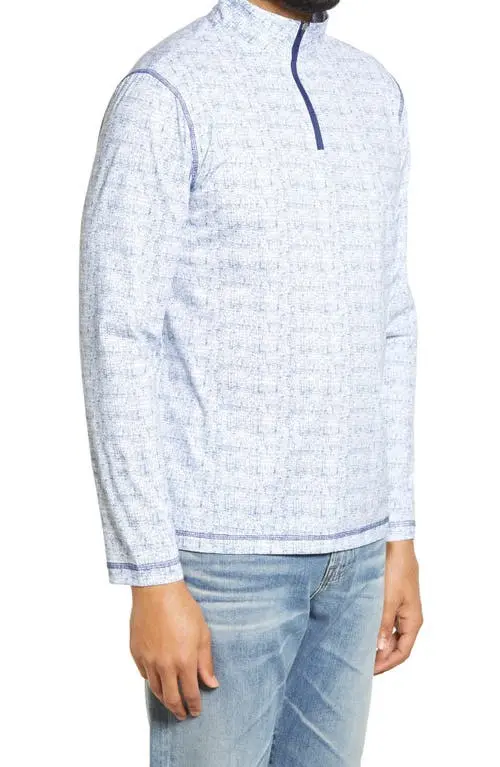 Bugatchi Ooohcotton® Funnel Neck Quarter Zip Pullover