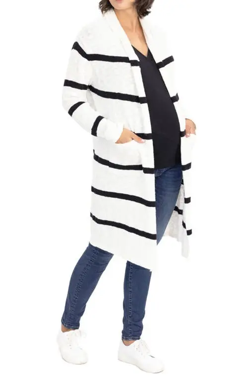 ANGEL MATERNITY Stripe Cardigan