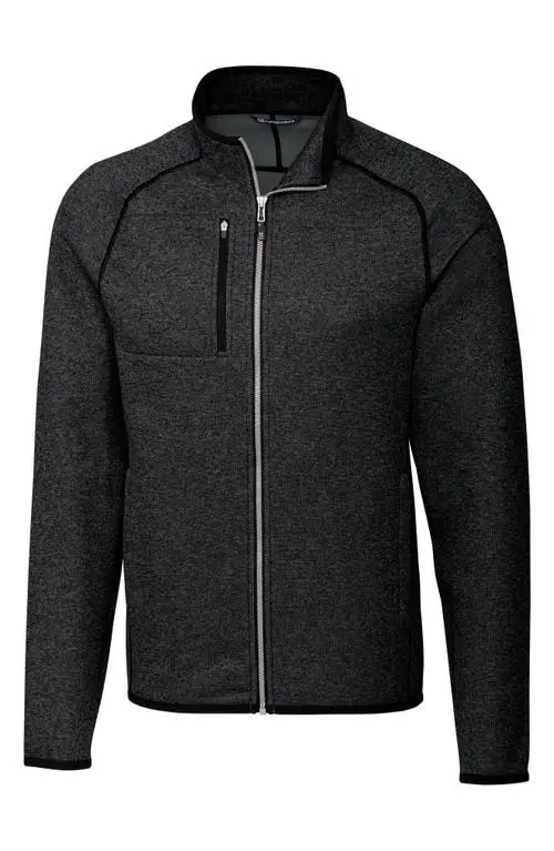 Cutter & Buck Mainsail Sweater Knit Full Zip Jacket - Charcoal Heather