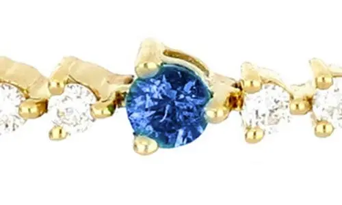 Bony Levy El Mar Diamond Tennis Bracelet - 18k Yellow Gold/ Blue Ruby