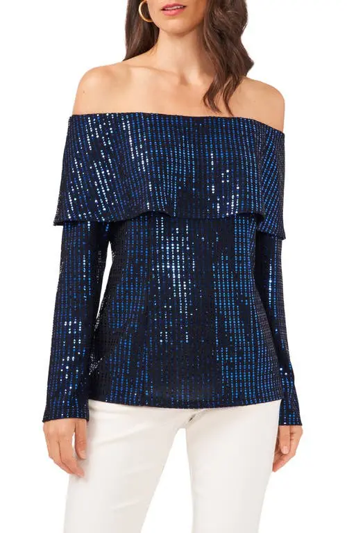 Chaus Print Off The Shoulder Jersey Top