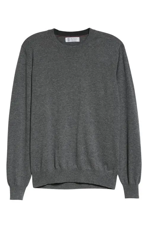 Brunello Cucinelli Cashmere Crewneck Sweater - Grey