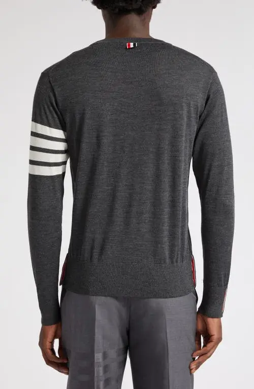 Thom Browne 4-bar Merino Wool Sweater - Dark Grey