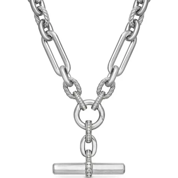 David Yurman Lexington Diamond Chain Necklace - Diamond/silver
