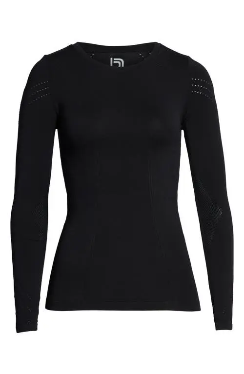 Blanc Noir Magnetic Mesh Inset Top