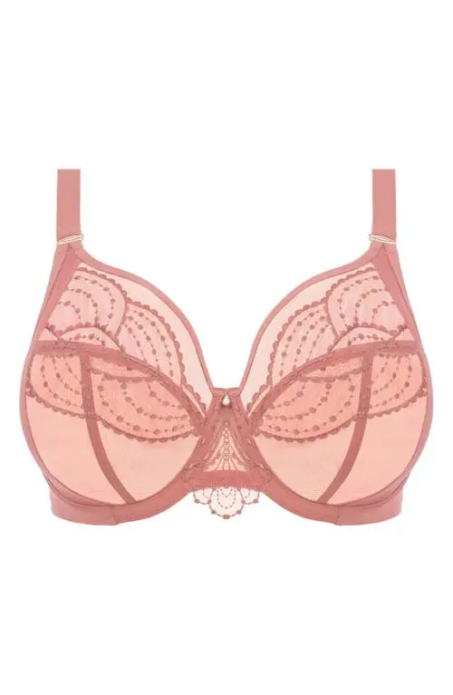 Elomi Priya Full Figure Underwire Plunge Bra - Rose Gold