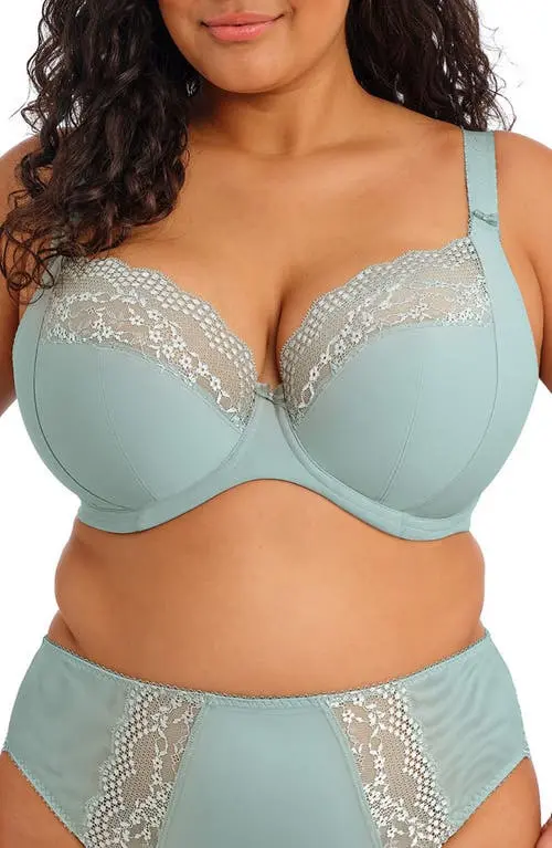 Elomi Lucie Full Figure Underwire Plunge Bra - Mist